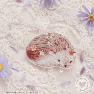 Peppermint Fox Blossoming Hedgehog by Peppermint Fox