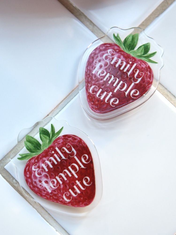 Twin Strawberry Clip by Emily Temple Cute