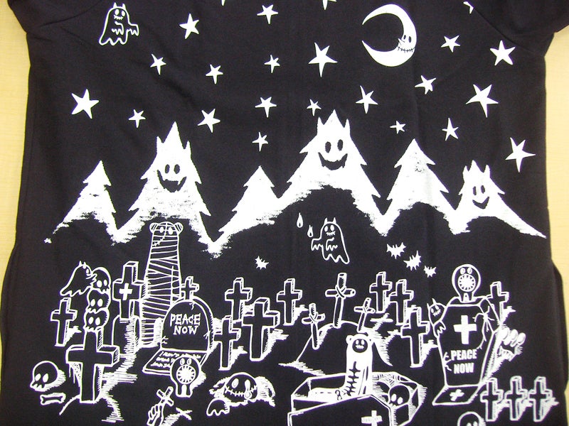 Peace Now ~ Monster Back Print Oversized Short Sleeve Parka by Black ...